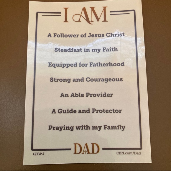 Wall Decor | I Am Dad Mirror Cling Sticker Decals 7 Daily Affirmations ...